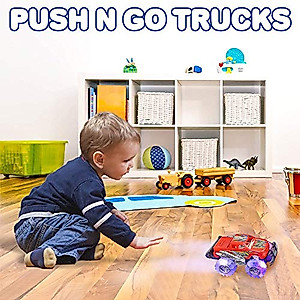 ArtCreativity Light Up Monster Trucks for Boys and Girls, Toy Truck Set of 2, Monster Trucks for Boys 3-6 Years Old, Toddler Monster Truck Toys, Light Up Trucks, Easter Gifts for Kids