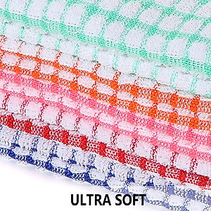 Gentlife 6-Pack Kitchen Dish Towels, 16 Inch x 25 Inch Bulk Absorbent Cotton Kitchen Towels Super Soft Dish Cloths, Dish Towels for Drying Dishes Bright Colorful Tea Towels Kitchen Hand Towels