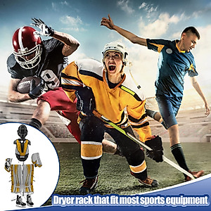 Hockey Equipment Dryer Rack Metal Hockey Equipment Gear Hockey Equipment Dryer Gear Holder Sports Tree Dryer Stand Deluxe Model Gear Drying Rack for Boys Hockey Football Lacrosse 55 x 21 Inch (1 Pack)