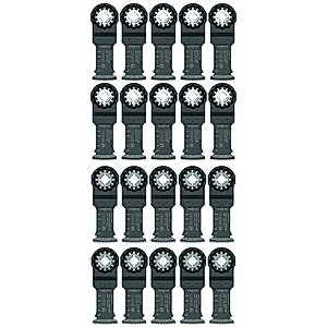 Bosch Starlock Carbide Oscillating Tool Blades for Cutting Wood, Wood with Nails, Drywall and Plastics; 10-Pack and Multitool Blades for Hard Wood, Laminate, 10-Pack, Bundle (20-Pieces)