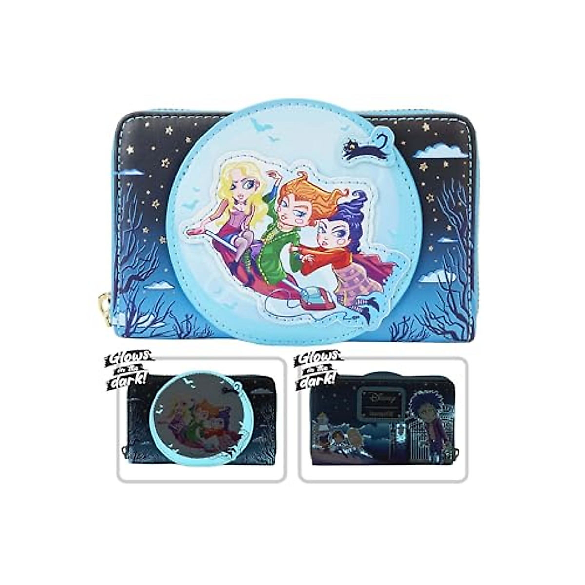 Loungefly Hocus Pocus Poster Glow Zip Around Wallet