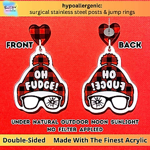 Hallmark Christmas Story Fun Christmas Earrings, Fun Christmas Outfit Accessories, Fun Christmas Story Gifts, Fun Christmas Party Favors, Christmas Earrings (Ralphie)