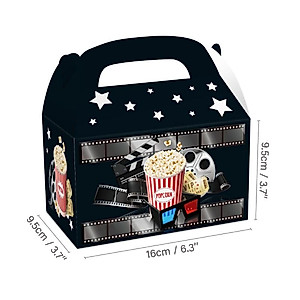 PARTYSTADL 12Pcs Movie Theme Party Decorations Boxes, Movie Night Party Supplies Candy Boxes Birthday Party Favors Decorations Party Gift Boxes for Boys Girls Baby Shower Party Supplies