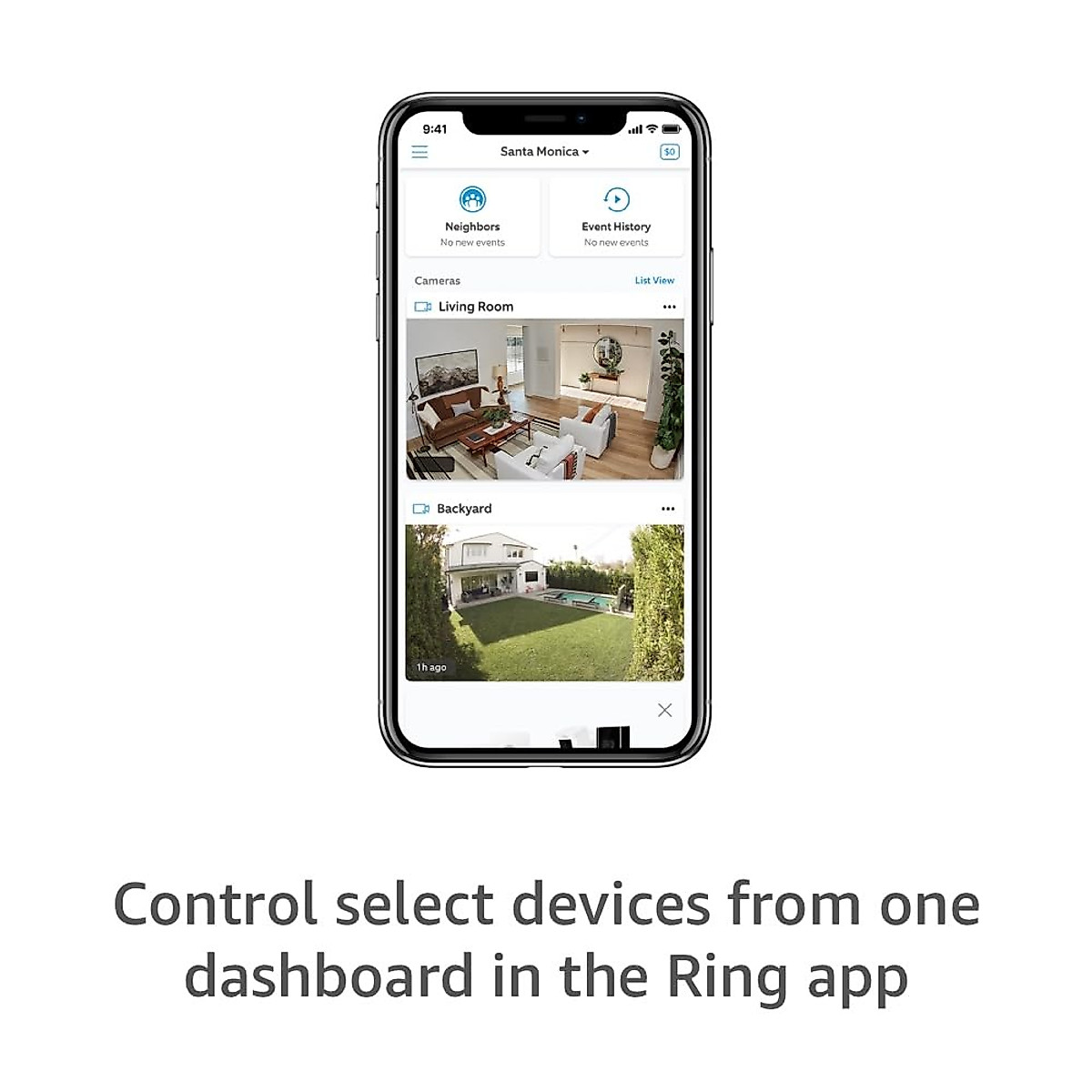 Ring Stick Up Cam Elite, Power over Ethernet HD Security Camera with Two-Way Talk, Night Vision, Works with Alexa - White