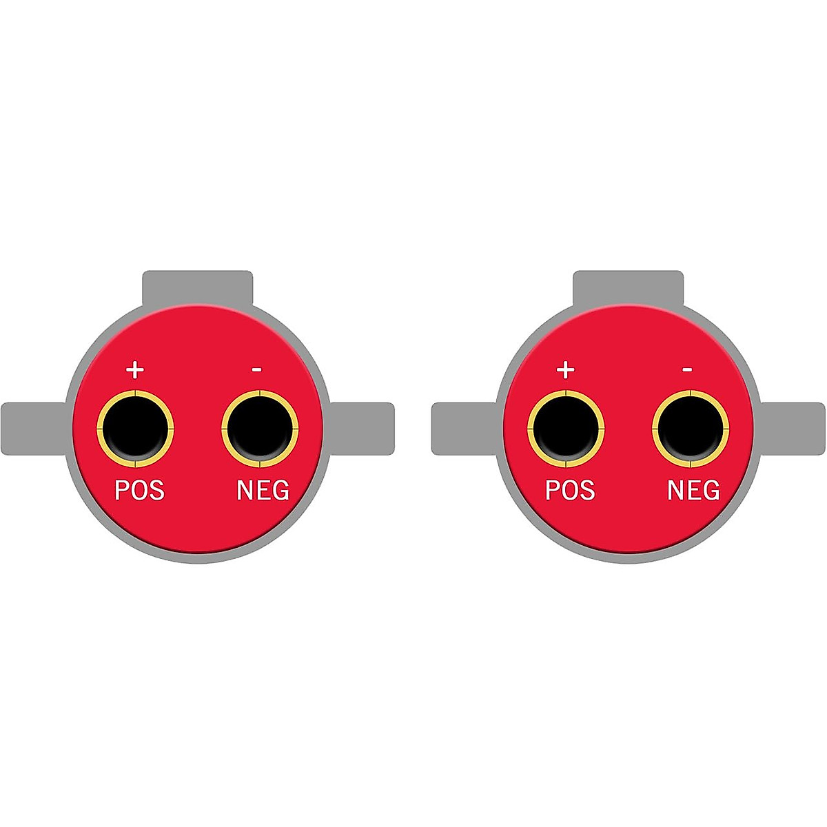 Tectran Heavy Duty Dual Tailgate Battery Charging or Tarping System Powercoil DTB Series | Two Dual Pole Buffalo Plugs | (12' Length x 12" Tractor Lead)