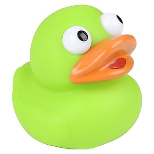 The Dreidel Company Rubber Duck Eye Poppers, Squeeze to Quack, Toy Assortment Duckies for Kids, Bath Birthday Gifts Baby Showers Summer Beach and Pool Activity, 2" (5-Pack)
