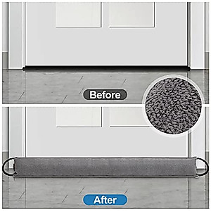 LONGTM Under Door Draft Stopper 36inch, Under Door Noise Blocker Door Snake Draft Stopper Weighted Saving Energy Under Door (Dark Grey) 2LBS