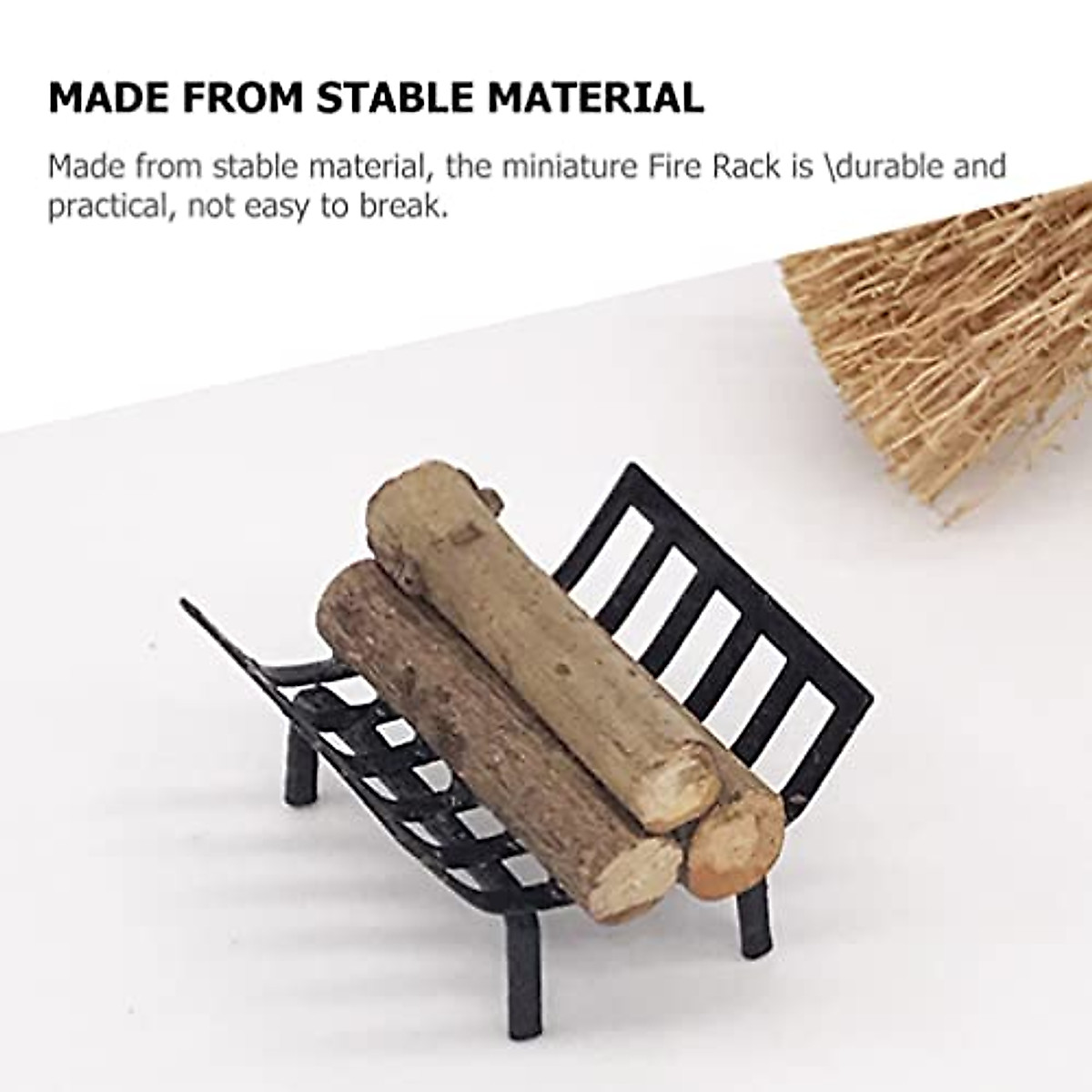 Alasum Outdoor Furniture Outdoor Furniture Miniature BBQ Grill Oven Model Roasting Cart Firewood Rack Holder 1:12 Furniture Garden Lawn Fireplace Photography Props Kids Toys Kids Toys