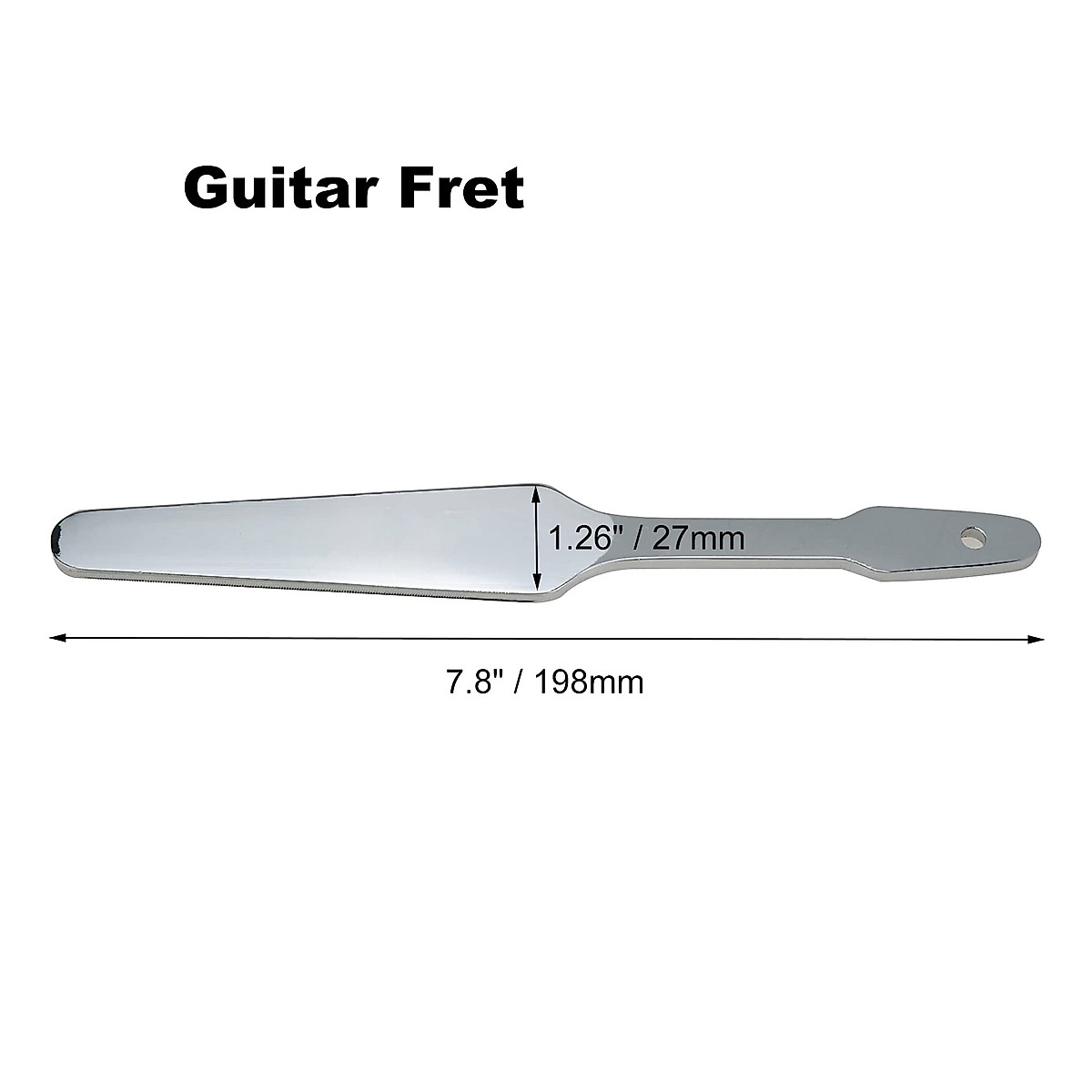 Pastlla Silver Guitar Fret Crowning File Fret Repairing Tools Acoustic Electric Guitar Repairing Tools Luthier Tool Dressing File Polishing File Repair for Electric, Acoustic and Bass Guitars