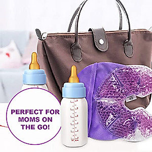 Conbella Breast Pads for Breastfeeding 2 Packs, Relief for Breastfeeding, Nursing Pain, Mastitis, Engorgement, Swelling, Plugged Ducts, Boost Milk Let-Down & Production. (#42 Purple)