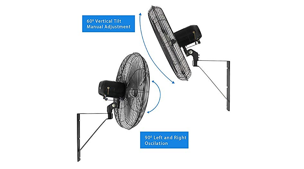 KEN BROWN 20" Industrial Oscillating Wall Fan - 5500 CFM