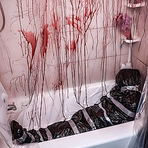 Nchampionba Halloween Decorations Dead Victim Props - Scary Fake Corpse in Bag Hallowmas Outdoor Prop Creepy Haunted House Decor (Requires Assembly), Black