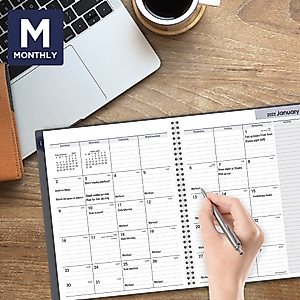 2022 Monthly Planner by AT-A-GLANCE, 8-1/2" x 11", Large, DayMinder, Gray (GC47007)