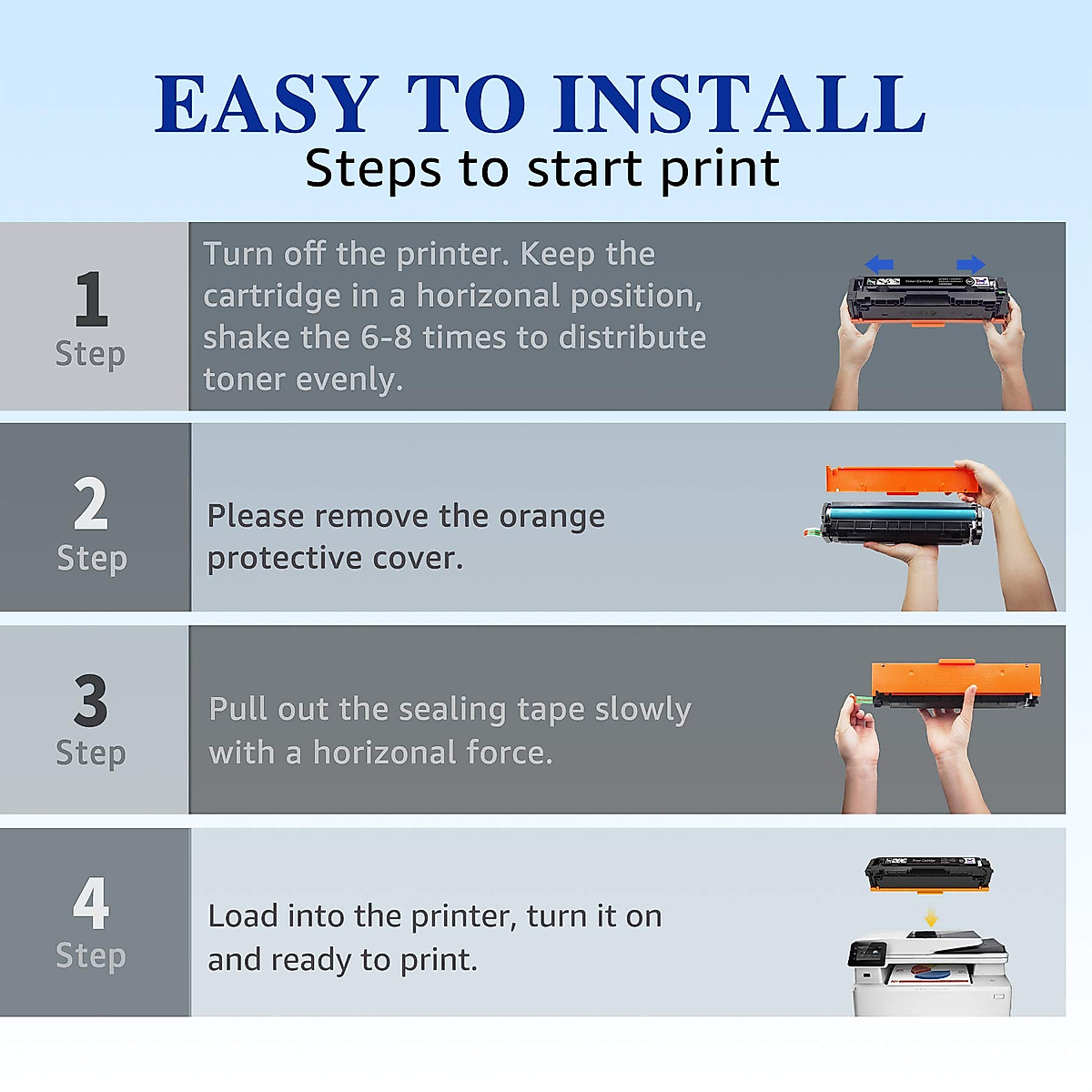 202A 202X Toner Cartridge 4 Pack Compatible Replacement for HP 202A 202X CF500A m281fdw HP Color Laserjet Pro MFP M281fdw M281cdw M254dw M281 M281fdn M254 Toner Printer (Black Cyan Yellow Magenta)