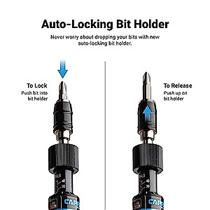Capri Tools CP21075 Certified Limiting Torque Screwdriver Set, Small, Black, 10-50 in-lbs / Manual