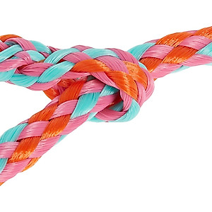 Weaver Livestock Poly Rope Sheep Halter, Modern Style Braid Sheep and Goat Rope Halter, Adjustable Lamb Halter Lead, Livestock Sheep Showing Supplies