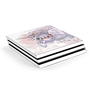 Skinit Decal Gaming Skin Compatible with PS4 Pro Console - Officially Licensed Tate and Co. Spring Flight Unicorn Design