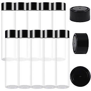 Aneco 12 Pack 12 Ounce PET Empty Juice Bottles with Lids Reusable Clear Drink Containers for Storing Juice, Milk, Smoothie or Homemade Beverages
