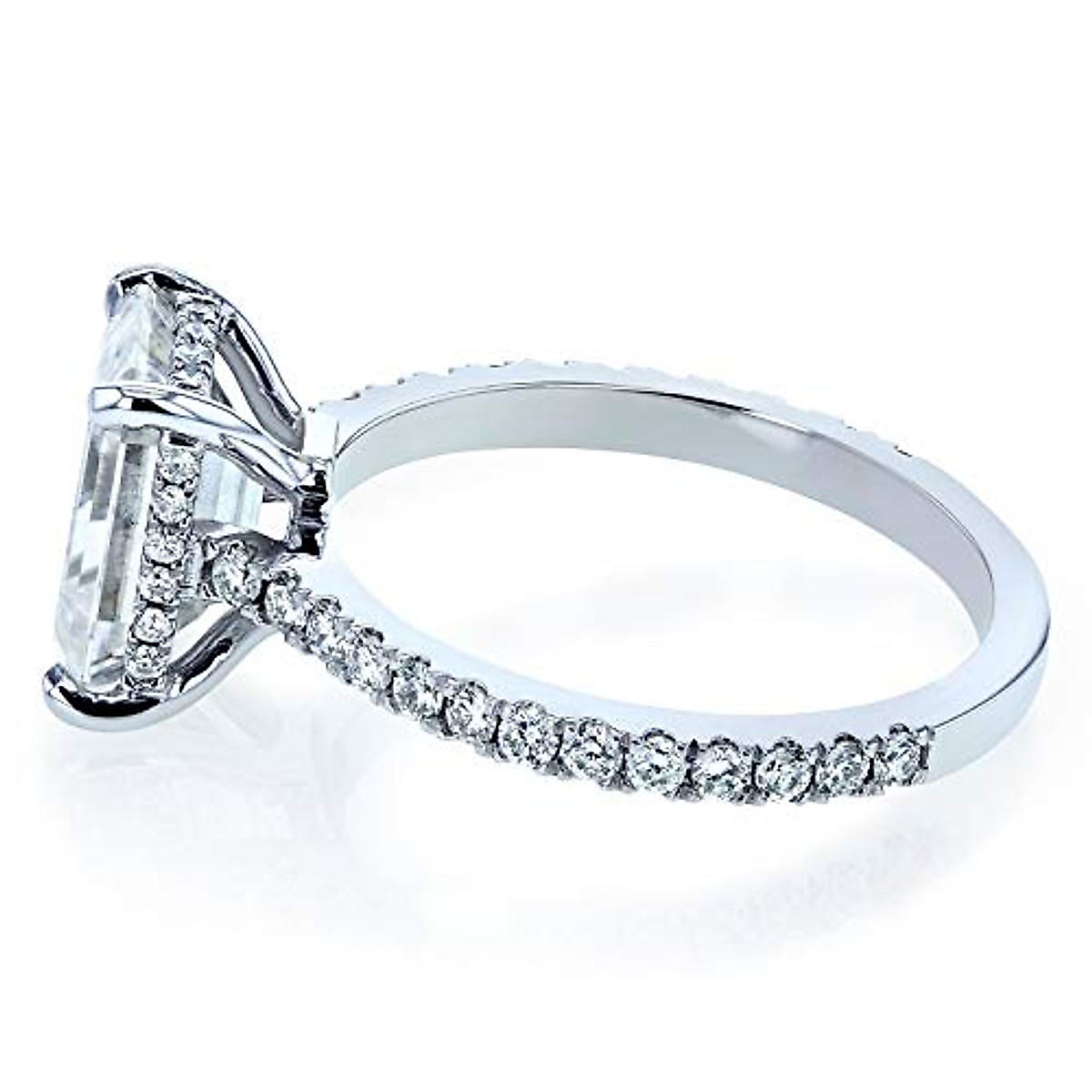 Kobelli Radiant-cut Moissanite Engagement Ring 3 1/10 CTW 14k White Gold (DEF/VS, GH/I), 6
