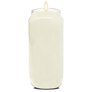 Hyoola 7 Day White Prayer Candles, 20 Pack - 6" Tall Pillar Candles for Religious, Memorial, Party Decor, Vigil and Emergency Use - Vegetable Oil Wax in Plastic Jar Container