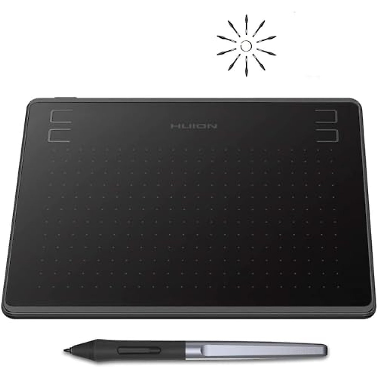 Drawing Tablet HUION HS64 Beginner Graphics Tablet OSU Tablet with Battery-Free Stylus 8192 Pressure Sensitive for Dgital Art, Painting & Design, Compatible with Windows, Mac, Android & Linux Black