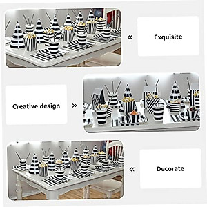 Amosfun 36pcs Popcorn Boxes Popcorn Box Snack Container Decorative Box Cake Container Paper Popcorn Boxes Black and White Stripes Mini Paper Popcorn Containers Party Snack Bucket Hat