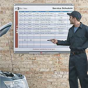 Quartet Glass Whiteboard, Magnetic Dry Erase Board, 4' x 3', with Customizable Templates, White Dry Erase Surface, Infinity (GI4836)