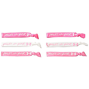Under Armour Women's Pip Hair Tie, Cerise (654)/White, One Size Fits All