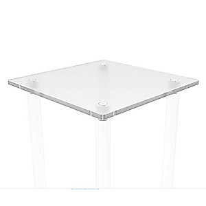 9 L X 9 W X 24" Tall Clear Acrylic Riser Transparent Plexiglass Pedestal Table Display Podium Glorifier Riser Stand Centerpiece Flower Sculputure Merchandise Lamp Book Stand 10043