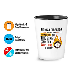 Bubble Hugs Director Shot Glass 1.5oz - Being A Director - Executive Manager Supervisor Minister Boss Chief Office Leader Curator Coordinator Filmmaker