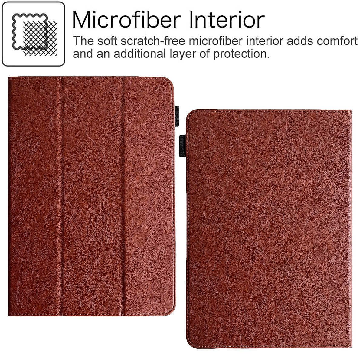 JZCreater 10 Inch Tablet Case, Universal 10 10.1 Inch Android Tablet Cover, Multi-Angle Viewing Stand Case for 9.5-10.5 Inch Tablet, Brown