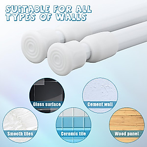 4pcs Window Security Bars Adjustable Sliding Door Guard Security Lock Bar Fixed Window Guard Door Security Devices Window Guards for Children Safety, Patio Door, Anti-Lift (White)