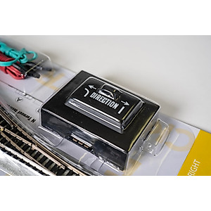 Bachmann Trains - Snap-Fit E-Z TRACK REMOTE TURNOUT - RIGHT (1/card) - NICKEL SILVER Rail With Grey Roadbed - N Scale, 8