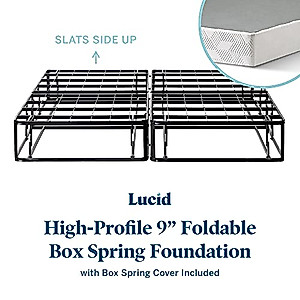 LUCID 8 Inch Gel Memory Foam Plush Mattress with Box Spring - Twin