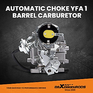 maXpeedingrods 1 Barrel Carburetor for Ford 4.9L 300 Cu/4.1L 250 Cu/3.3L 200 Cu Engine 1965-1985 for Bronco Fairmont Granada Econoline F100 F150 F250 F350, Automatic Choke