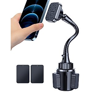 [Upgraded 15in] TORRAS Magnetic Car Cup Holder Phone Mount Adjustable Gooseneck Cup Holder Phone Holder for Car Compatible with iPhone Samsung and All Cell Phones