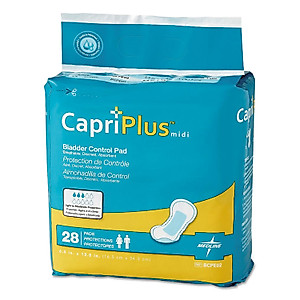 Capri Plus Bladder Control Pads, Extra Plus, 6 1/2" x 13 1/2", 28/Pack, 6/Carton