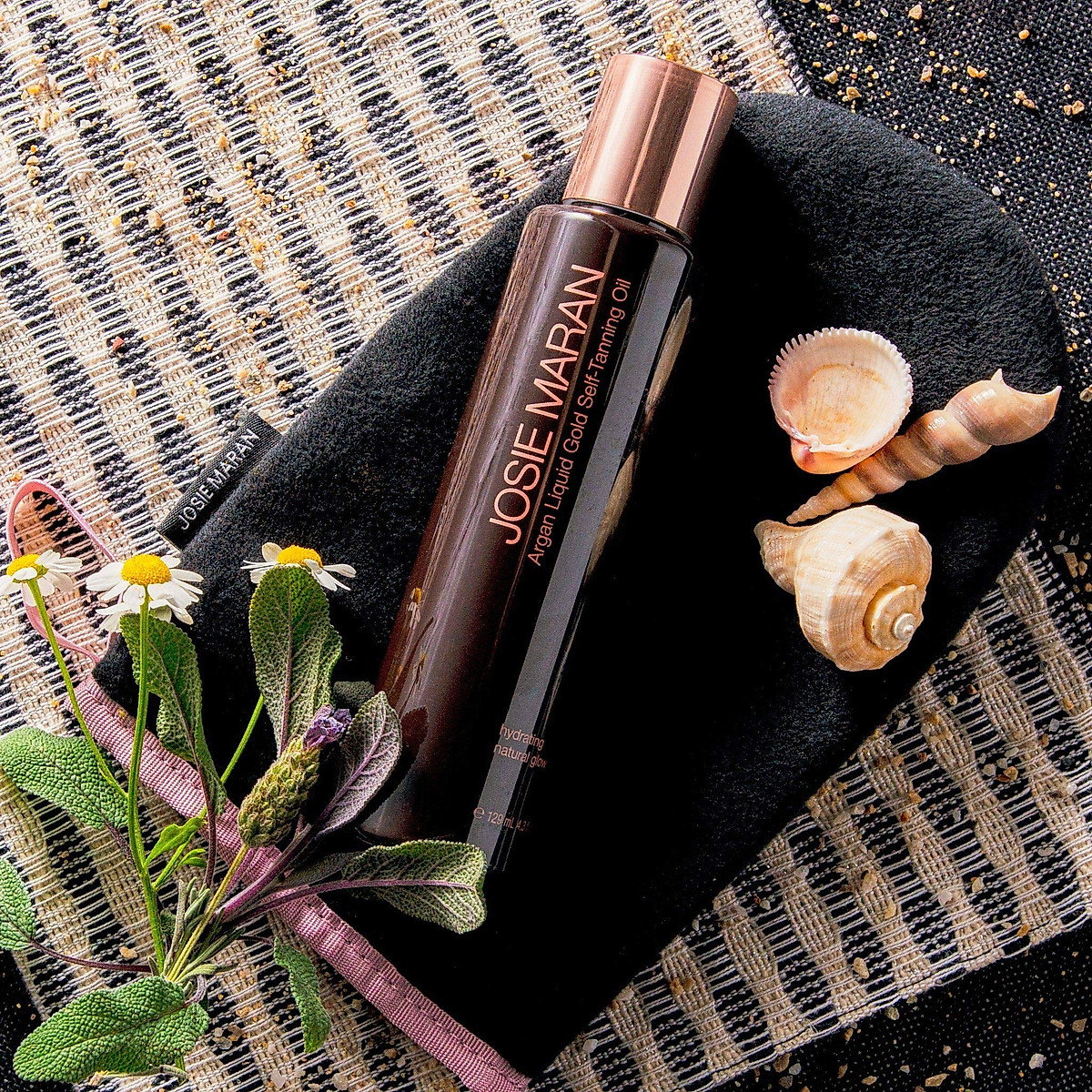 Josie Maran Argan Liquid Gold Self Tanning Body Oil - Get A Fast-Absorbing Immediate Glow with Intense Nourishment (129ml/4.3oz, Apricot Vanilla)