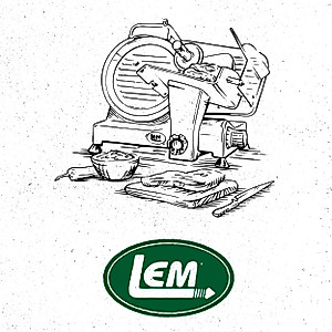 LEM Products BigBite 12 Inch Cast Aluminum Electric Meat Slicer Machine with Built-In Sharpener, Silver