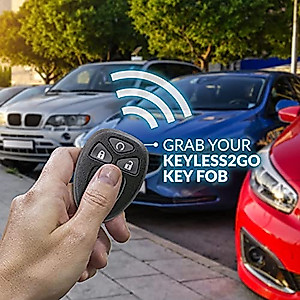 Keyless2Go Replacement for Keyless Entry Car Key Vehicles That Use 5 Button 15913415 OUC60270 OUC60221, Self-Programming - 2 Pack