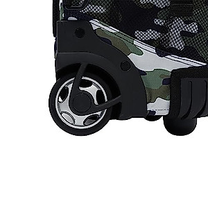 Travelers Club Rolling Backpack with Shoulder Straps, Camo, 18-Inch