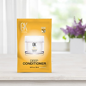 GK HAIR Global Keratin Deep Conditioner Masque Pack of 2 (0.67 Fl Oz/20ml) Intense Hydrating Repair Treatment Mask for Dry Damaged Color Treated Frizzy Hair Restoration Formula with JOJOBA Seed Oils