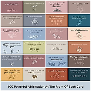 100 Affirmation Cards for Women and Men With 150+ Thought-Provoking Questions, Unique Affirmation cards for stress Relief, Meditation and Self Care Gift For Women and Men.