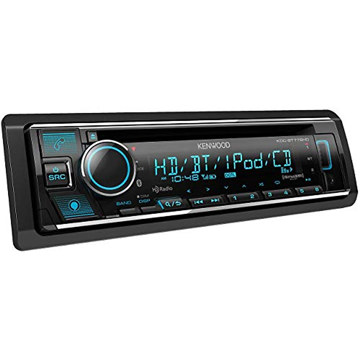 Kenwood KDC-BT778HD Single DIN Bluetooth CD Car Stereo Receiver with Amazon Alexa Voice Control | LCD Text Display | USB & Aux Input