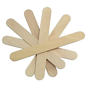 PandaSpa 100 Pieces Jumbo Craft Sticks, Premium Natural Wood for Building, Mixing, and Creating Craft Projects, Size 6 x 3/4