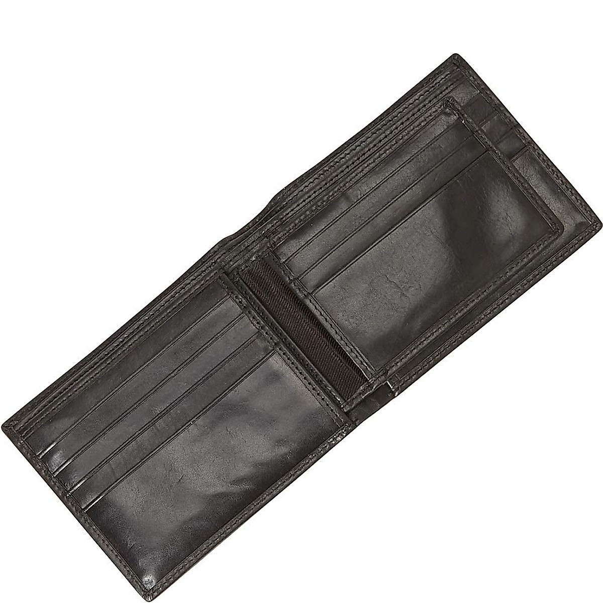 Mancini Leather Goods Men's RFID Secure Billfold with Removable Passcase (Black)