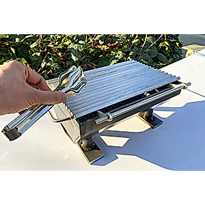 Hibachi Grill Metal Portable Fire Pit, Outdoor Fire Pit, Backyard Fire Pit Bowl, Stainless Steel Charcoal Grill Kebab BBQ Portable Grill