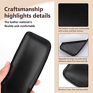 Yumfugu 2 PCS Car Knee Cushion Pads, Car Center Console Knee Leg Trim Cushions, 7.0In x 3.1In Waterproof Soft Sponge Car Frame Protective Pillows, Universal Leg Rest Pads for Trucks SUVs Cars (Black)