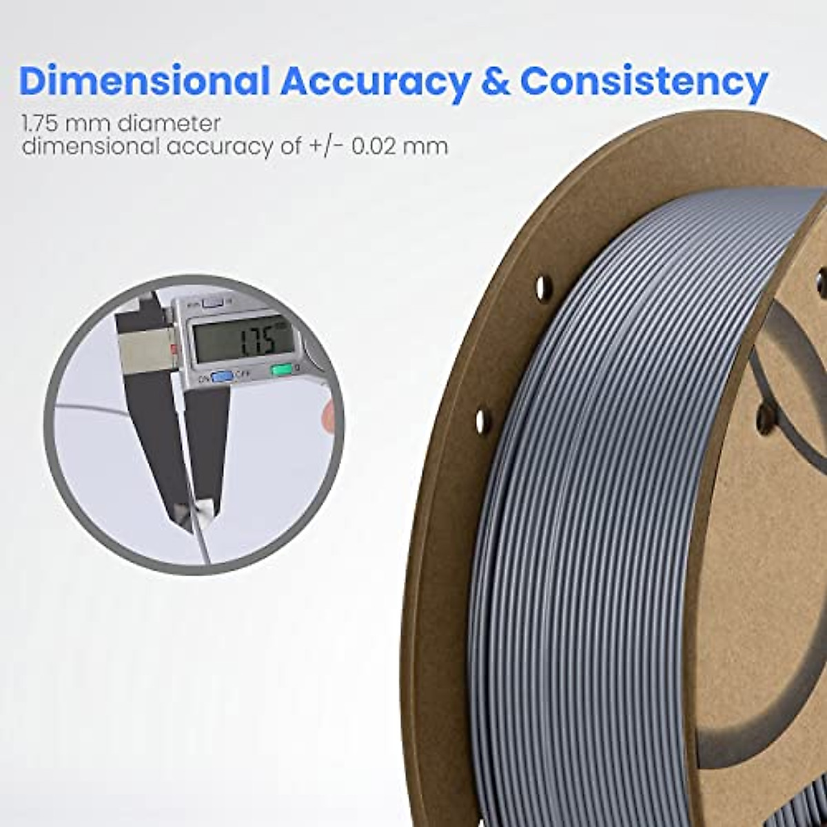 ELEGOO PLA Filament 1.75mm Black 2KG, 3D Printer Filament Dimensional Accuracy +/- 0.02mm, 2 Pack 1kg Cardboard Spool(2.2lbs) 3D Printing Filament Fits for Most FDM 3D Printers