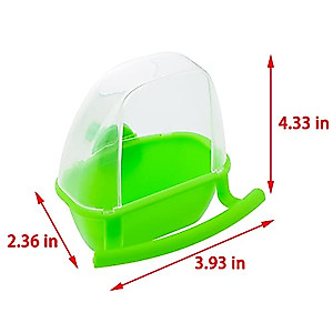 3 Pcs Small Bird Slot Feeder No Mess Cage Hanging Feeder Cup Plastic Food Feeding Box for Parakeet Budgies Cockatiel Lovebird Small Birds